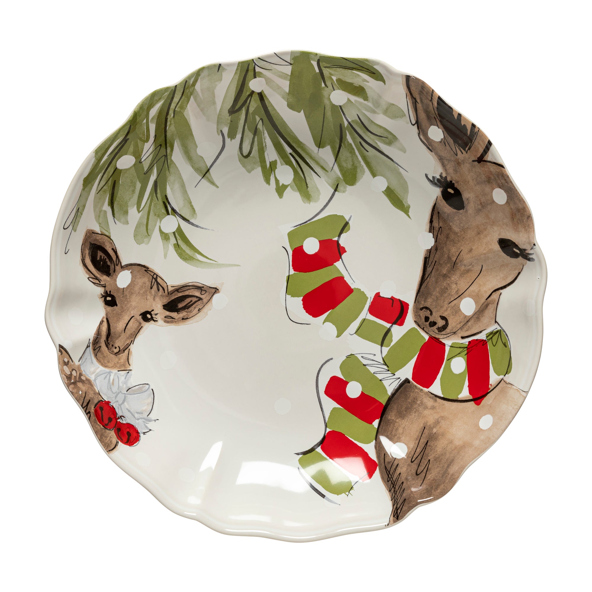 Low Serving Bowl Deer Friends, Casafina by COSTA NOVA
